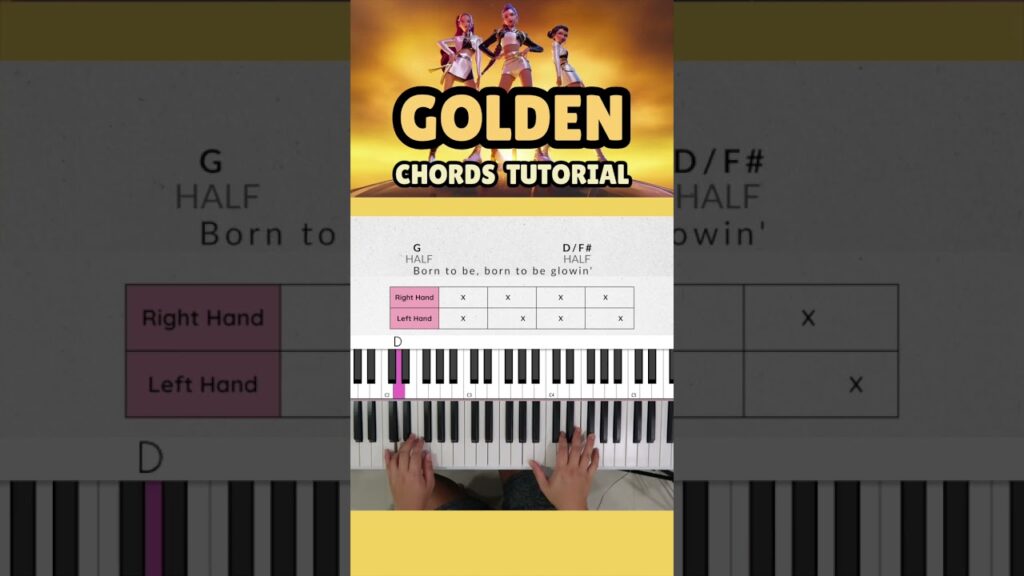 Golden – KPop Demon Hunters | Easy Piano Chords Tutorial (Part 14) # ...